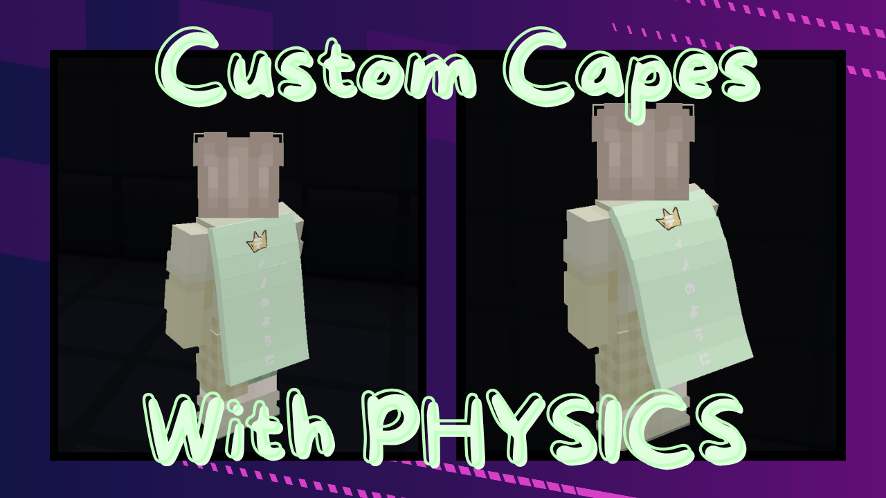 Custom Cape With Physics! (@Mint) - Minecraft Bedrock Texture Pack