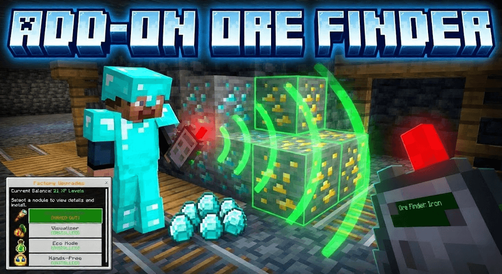 Ore Finder – "Advanced Ore Scanner" - Minecraft Bedrock Addon